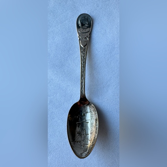 Dining | Admiral Dewey Souvenir Spoon Flagship Olympia Crown Silver ...